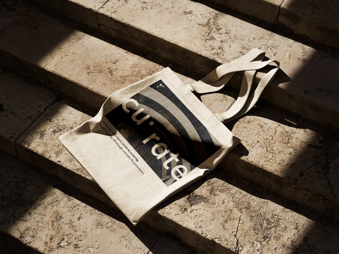 Curate, Organic Canvas Tote Bag, Natural - Etsy