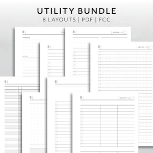 FCC, Utility Bundle Functional Kit Planner Refill Notes Insert Tracker ...