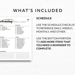 Cleaning Checklist Reference for Home Keeping Chore List Home Planning ...