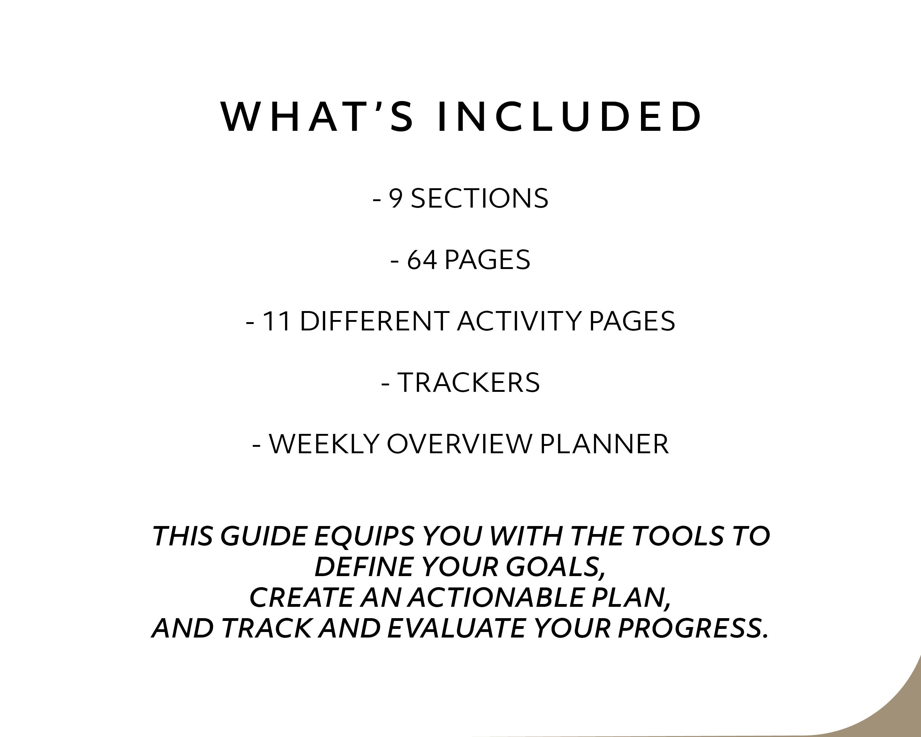 A5, Goal-getter Guided Workbook Motivational Goal Planning Tool Kit ...
