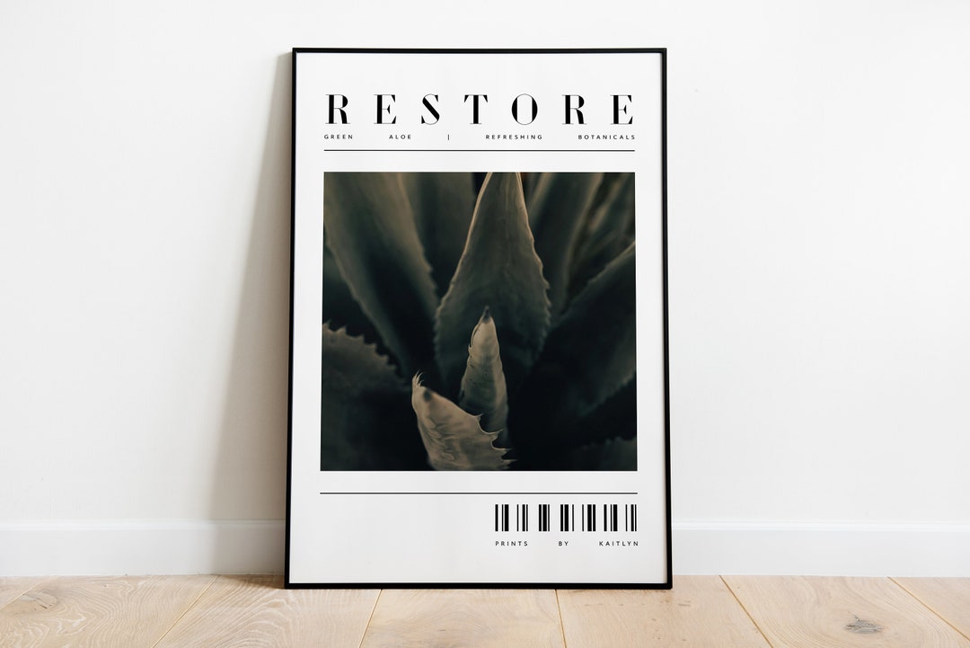 Poster Print Botanical Wall Art Aesthetic Trendy Nature Home Decor ...