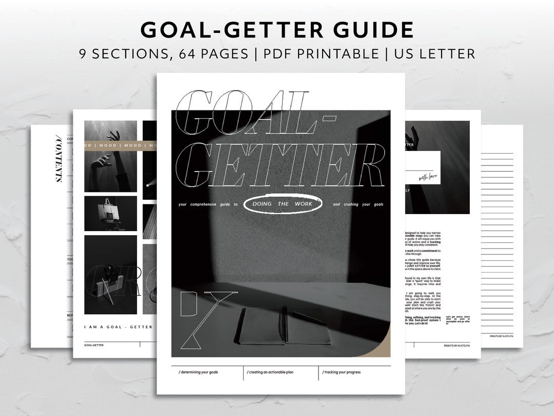 US Letter, Goal-getter Guided Workbook Entrepreneur Goal Planner for ...