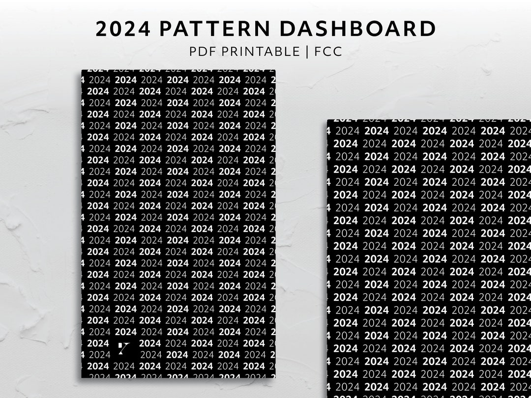 FCC, 2024 Simple Typographic Pattern Dashboard Aesthetic Planner ...