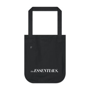 The Essentials Organic Canvas Tote Bag, Simple Trendy Print Reusable ...