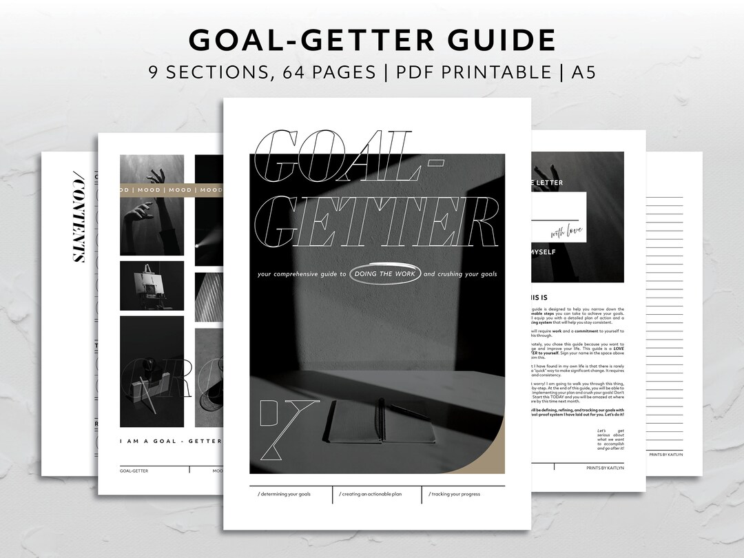 A5, Goal-getter Guided Workbook Motivational Goal Planning Tool Kit ...