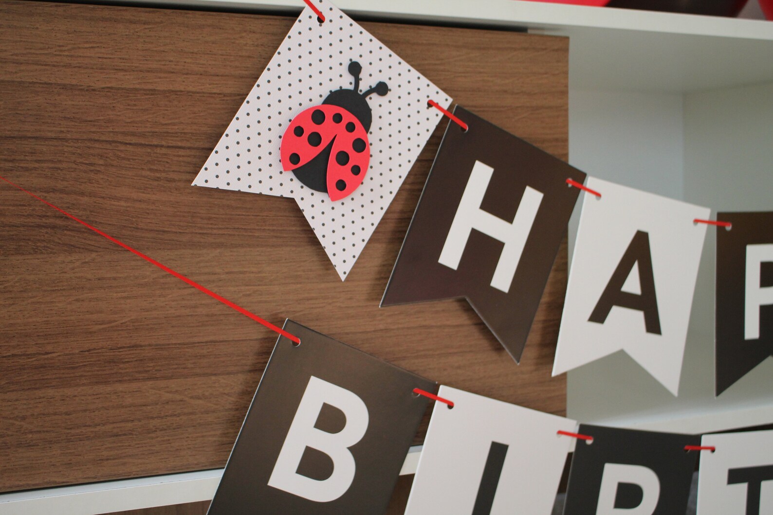 Ladybug Birthday Banner, Ladybug Birthday Party, Ladybug Banner ...