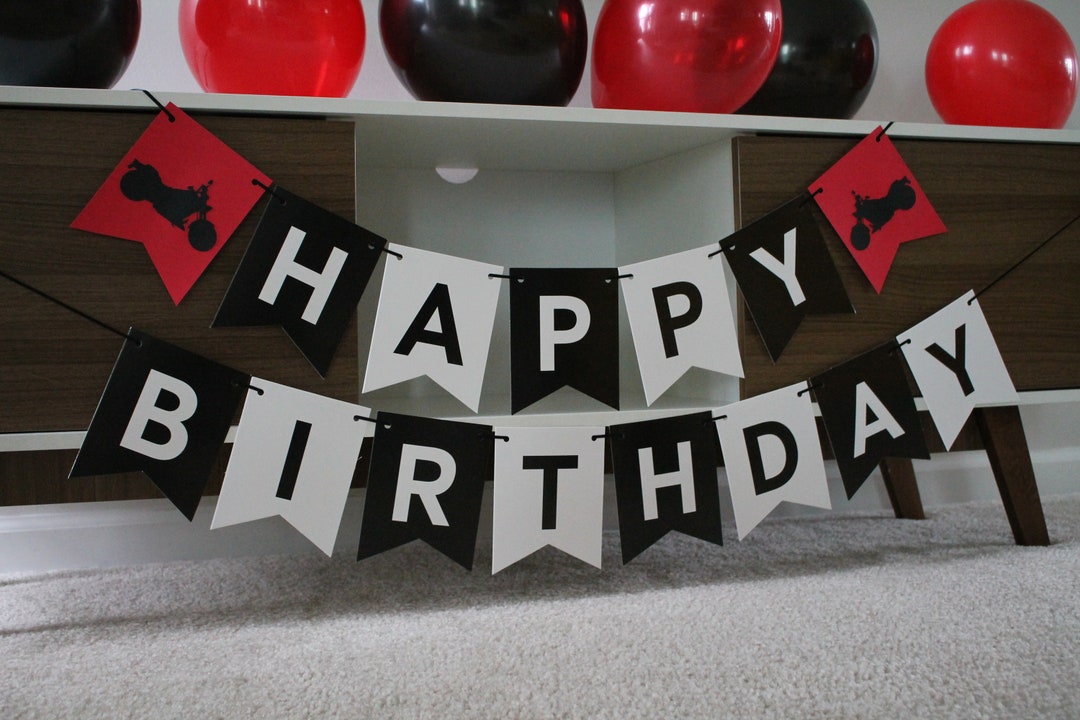 Motorcycle Banner, Motorcycle Birthday Banner, Bike Birthday Party ...