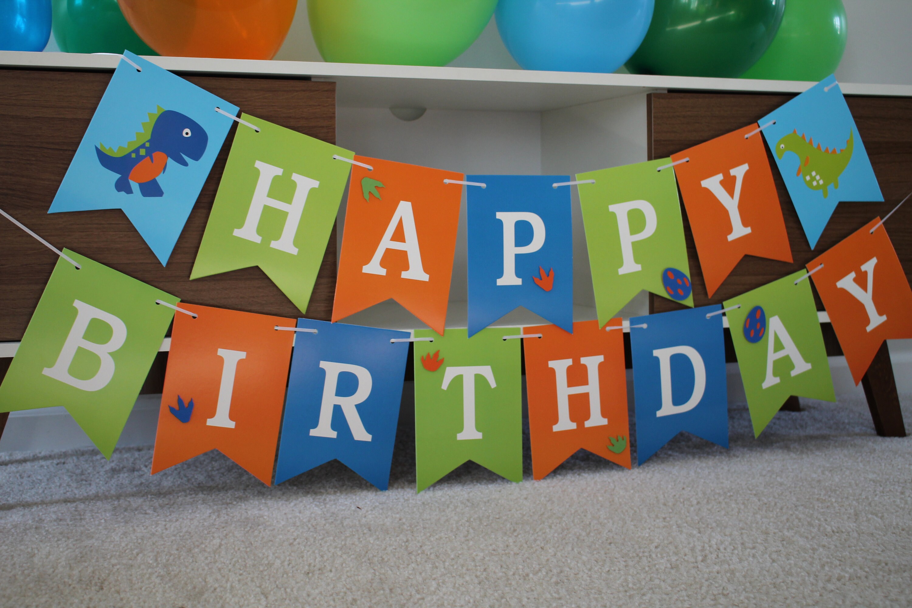 Dinosaur Banner Dinosaur Birthday Banner Dinosaur Birthday - Etsy