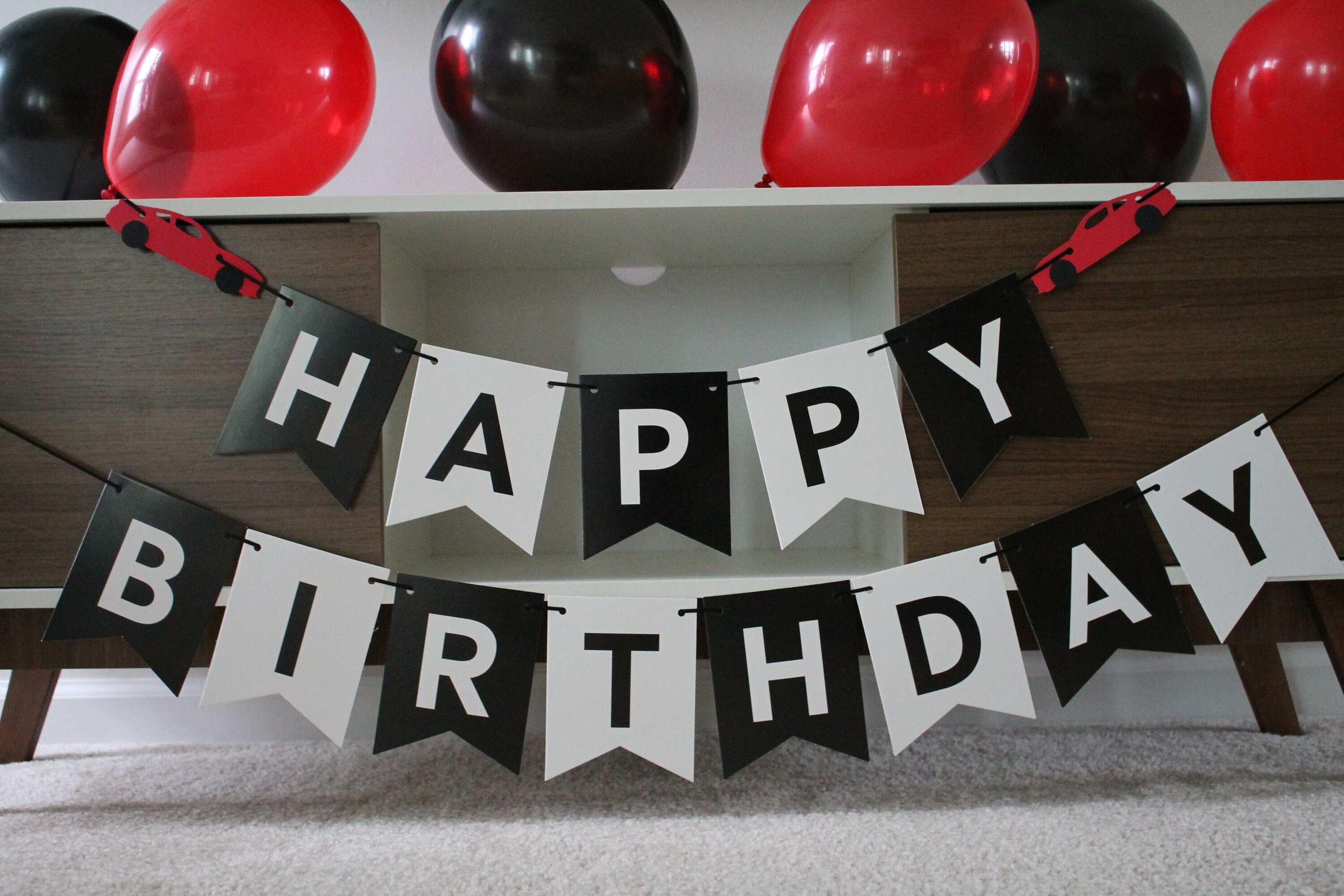 Race Car Banner Car Birthday Banner Race Car Birthday Party - Etsy