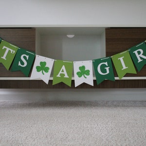 It's a Girl Banner, St Patricks It's a Girl Banner, St Patrick's Baby ...