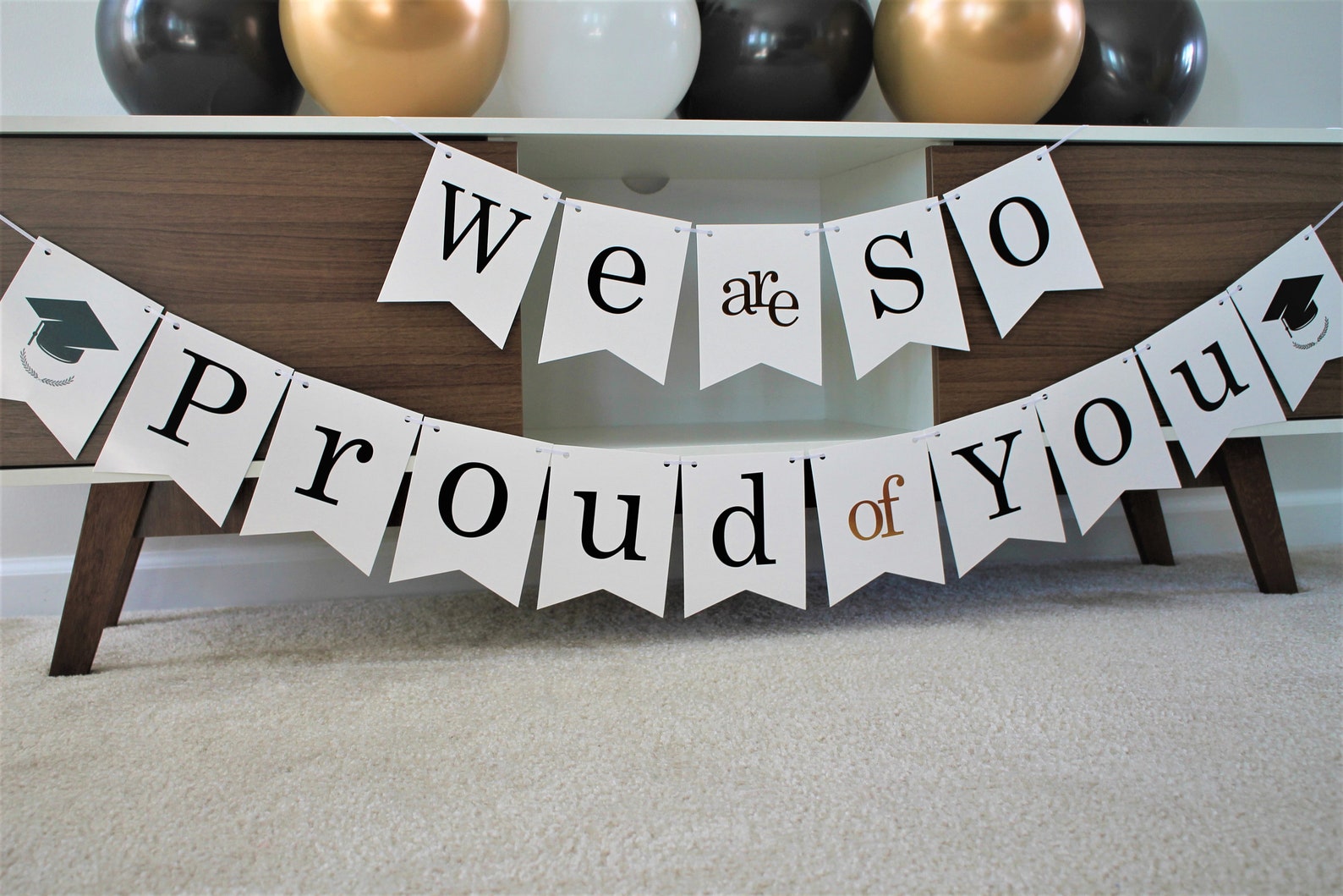 We Are so Proud of You Banner, Graduation Banner, Congrats Graduation ...