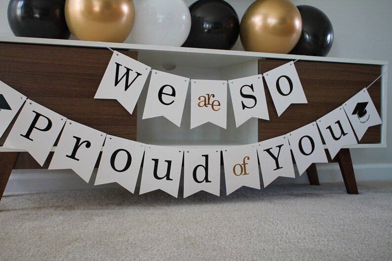 We Are so Proud of You Banner Graduation Banner Congrats | Etsy