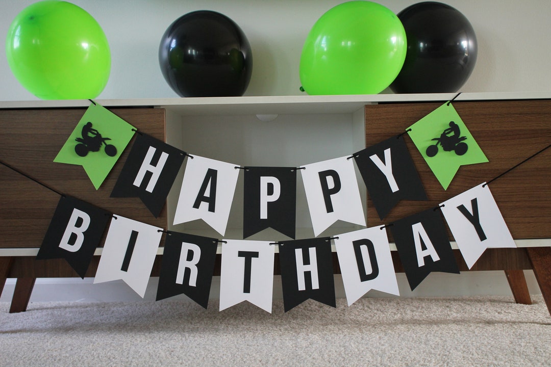 Dirt Bike Birthday Banner, Racing Banner, Dirt Bike Birthday Party ...