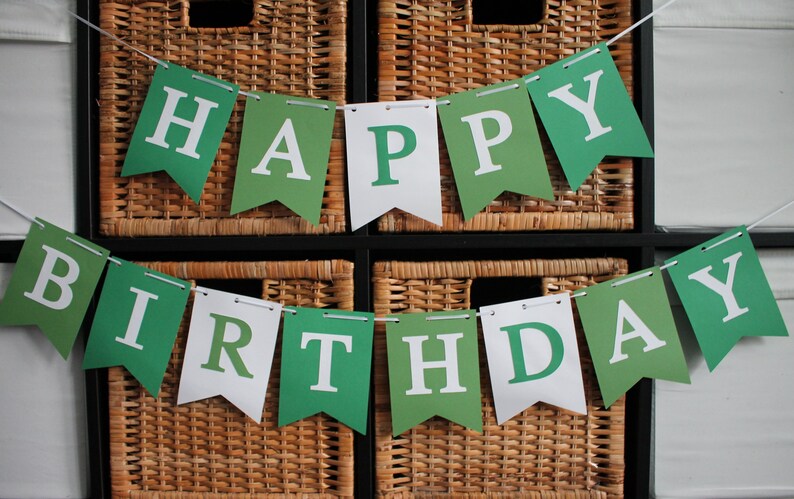 St Patricks Day Birthday Banner Irish Birthday Banner Green | Etsy