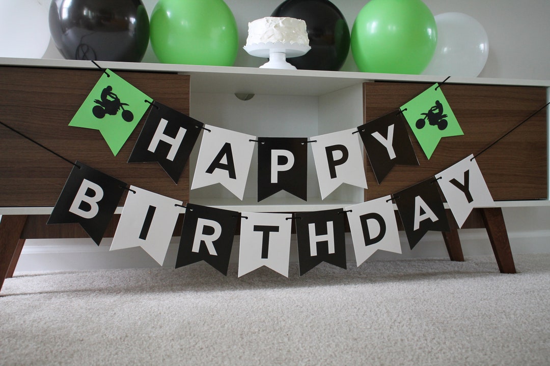 Dirt Bike Birthday Banner Racing Banner Dirt Bike Birthday - Etsy