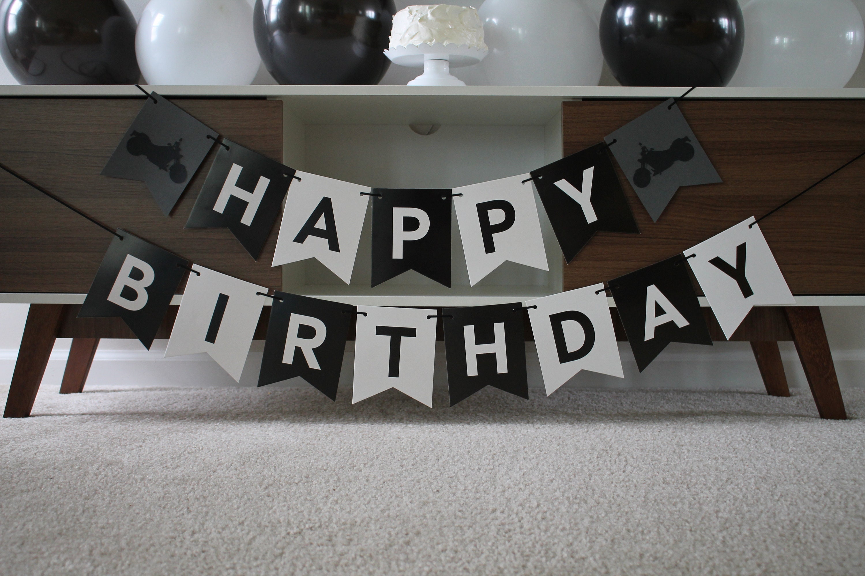 Motorcycle Birthday Banner Motorcycle Banner Bike Birthday - Etsy