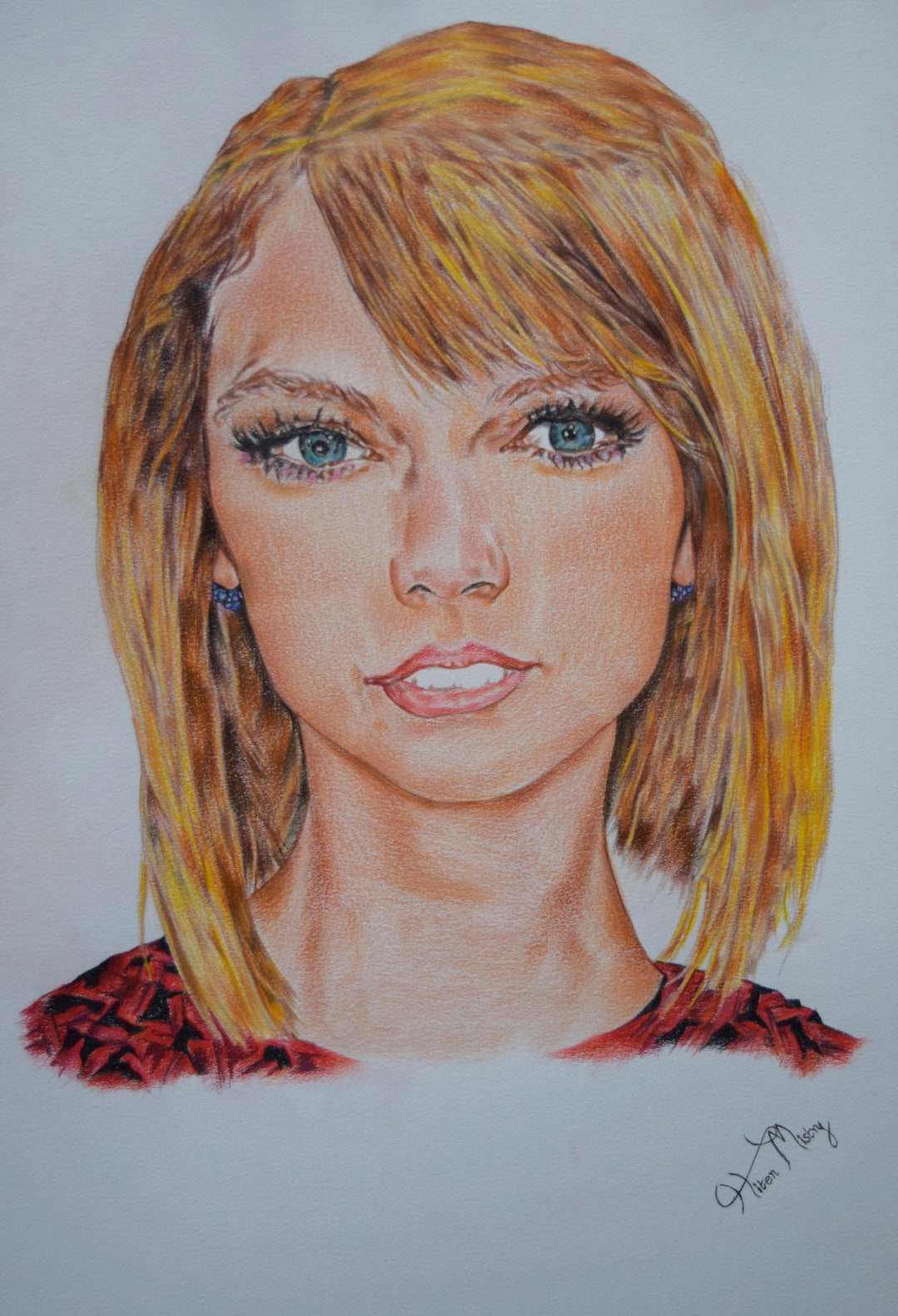 Original Taylor Swift Drawing Taylor Swift Art Hand Drawn Painting Pop ...