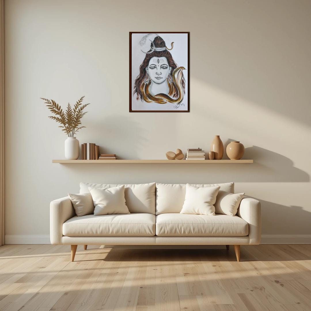 Shiva Artwork | Meditative Lord Shiva Drawing | Hindu Spiritual Art ...