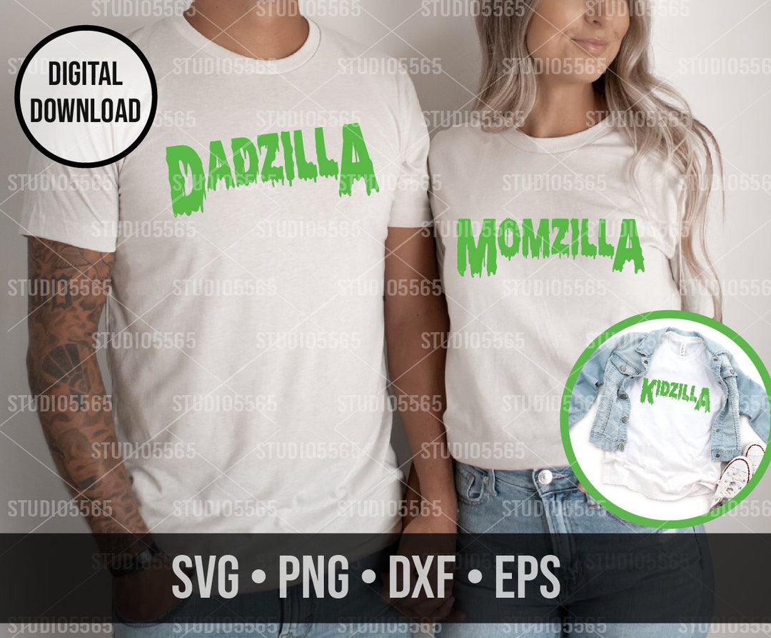 Momzilla Svg, Kidzilla Svg, Dadzilla Svg Matching Family Halloween Svg ...