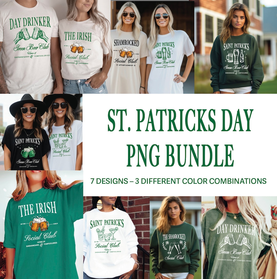 St. Patricks Day Bundle Png Retro St. Patricks Png St. Pattys Png Green ...