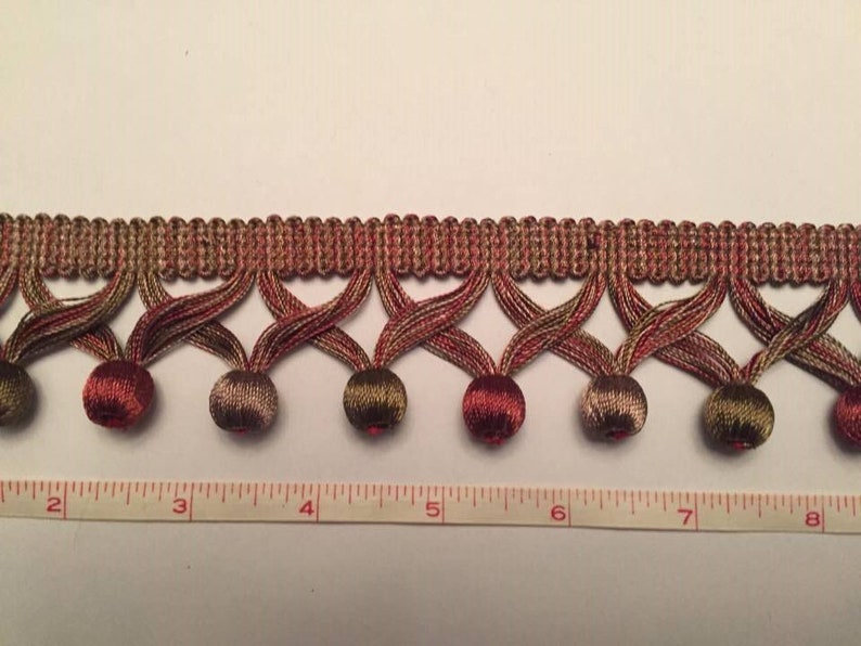 Ball Trim - Cranberry, Taupe, Green - Etsy