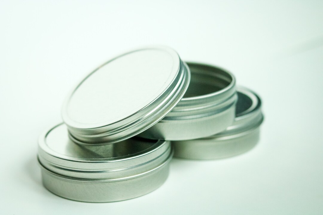 Silver Screw Top Aluminum Tins (SET OF 12) - 2 Oz - DIY Tins, Cosmetics ...