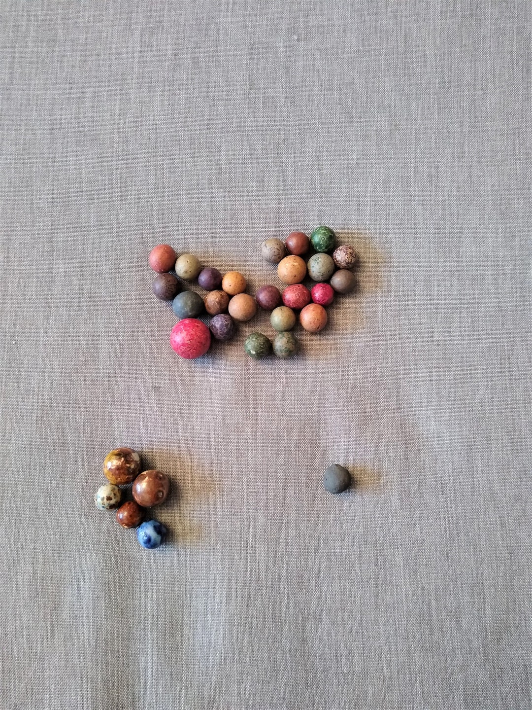 1800s Civil War Clay and Bennington Marbles Plus a Minnie Ball - Etsy