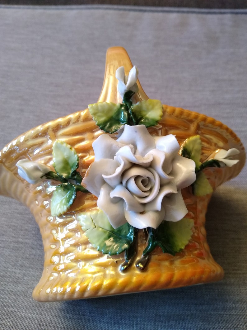 Orange Luster Ware Elfinware Basket Made in Germany - Etsy