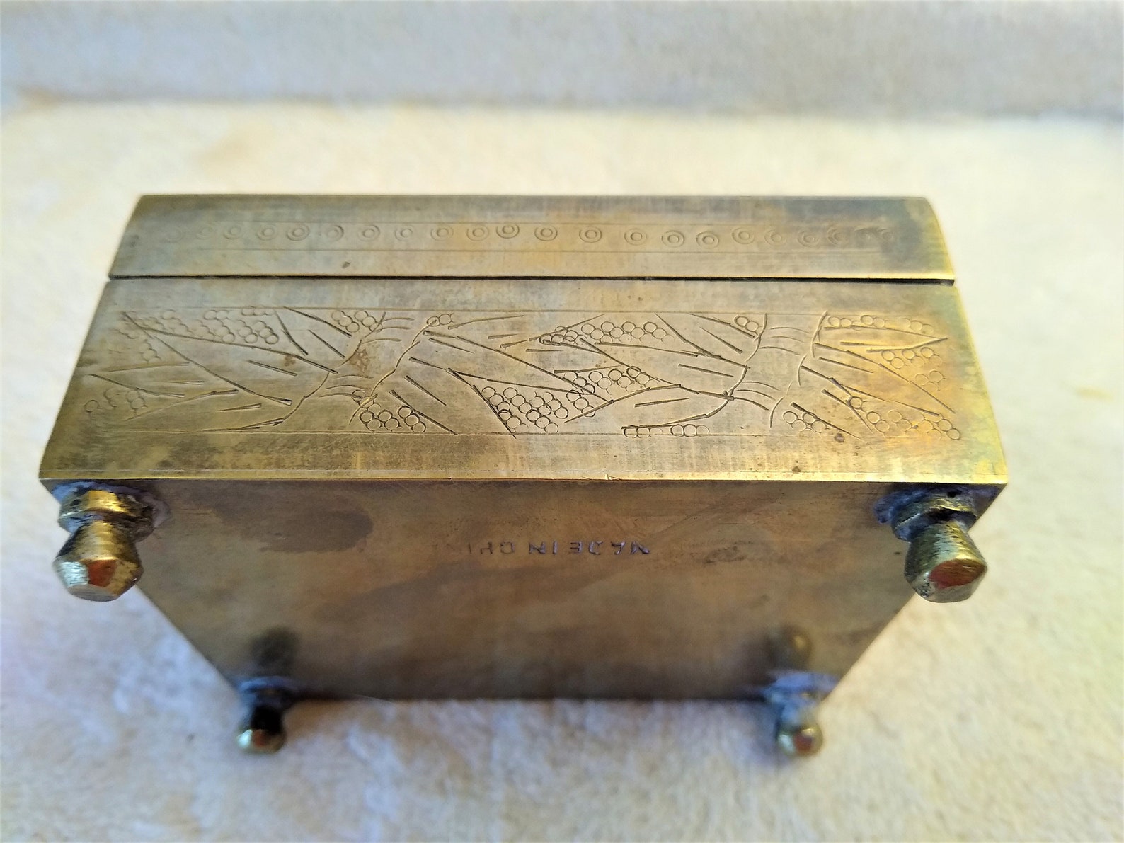 Chinese Brass Box Circa 1950s Lined With Fragrant Wood Vintage - Etsy ...