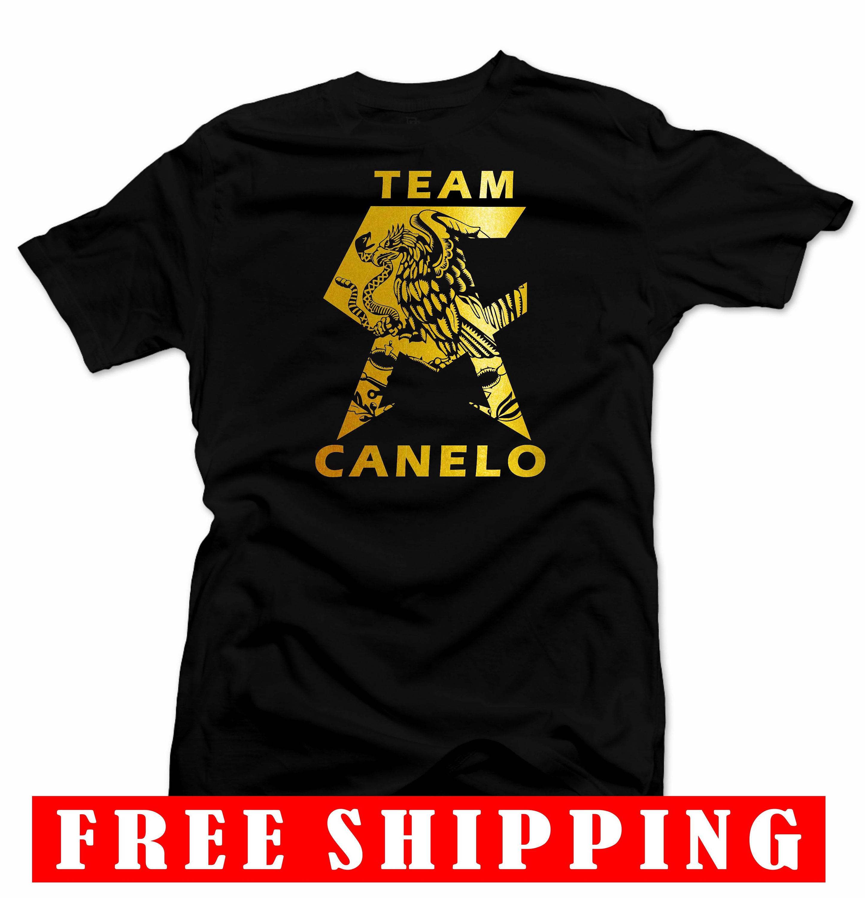 Saul el Canelo Team Canelo Mens shirt Boxing Tee Gold Foil. | Etsy