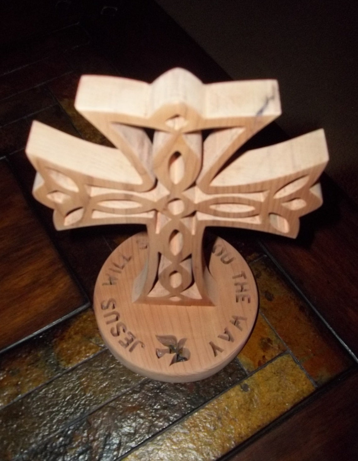 Celtic Style Cedar Cross | Etsy