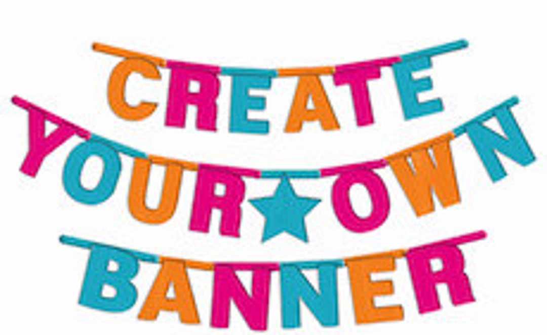 Colorful DIY Customizable Banner for All Occasions - Etsy