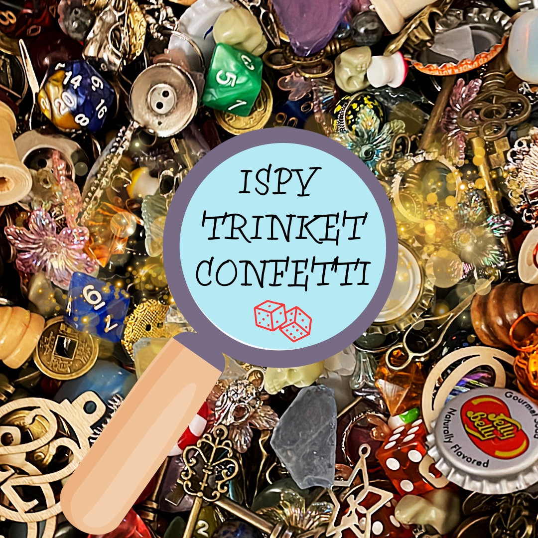 ISPY Crowcore Trinkets Confetti // Mix Trinket Miniature Dice Keys ...