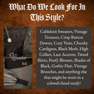 The Gothic Professor Curated Clothing Collection // Dark Academia ...