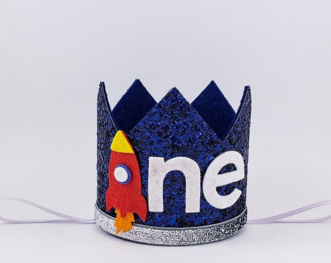 Space Crown, Felt Birthday Crown, Space Party Hat, Space Party Decor ...