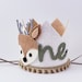 Woodland Deer Happy Birthday Banner One Year Sign Party Decor - Etsy
