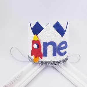 Boy Rocket Birthday Crown, Space Birthday, Outer Space Birthday, 3 2 1 ...