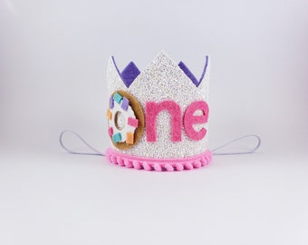 Donut Birthday Crown Donut Grow up Birthday Donut Time | Etsy