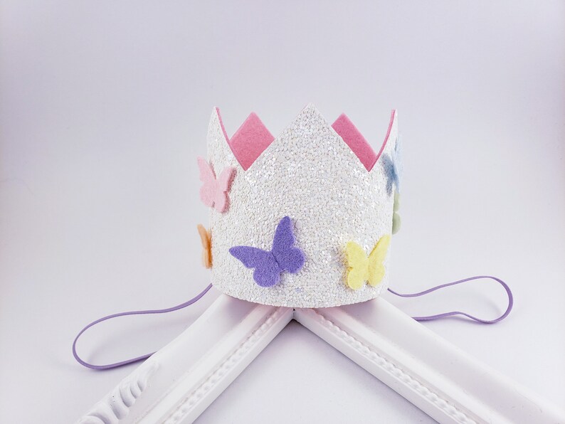 Butterfly Birthday Crown Butterfly Birthday Flutter on Over | Etsy