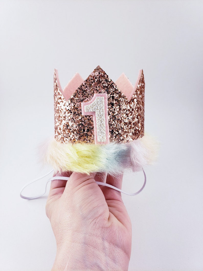 Rose Gold Rainbow Rainbow Birthday Crown Rose Gold Birthday - Etsy