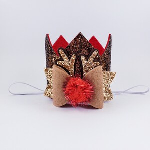 Reindeer Birthday, Reindeer Birthday Party, Christmas Birthday Crown ...