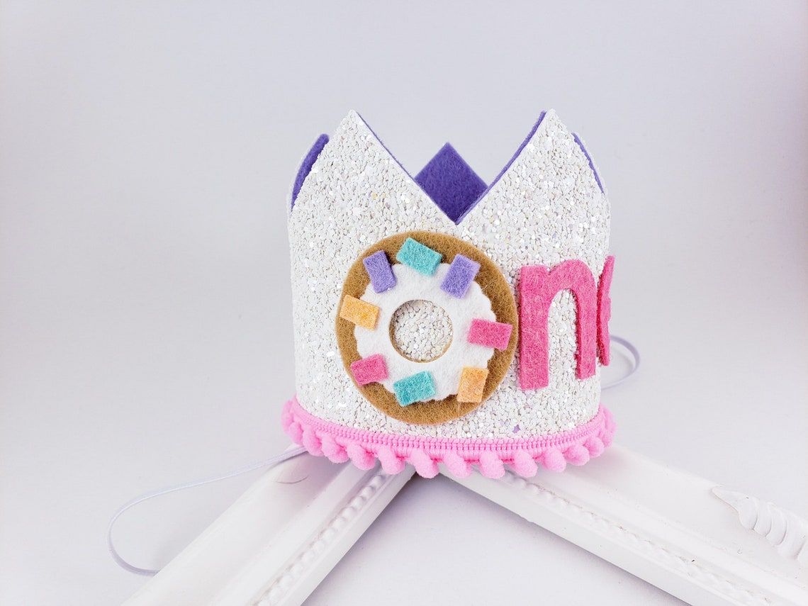 Donut Birthday Crown Donut Grow up Birthday Donut Time - Etsy