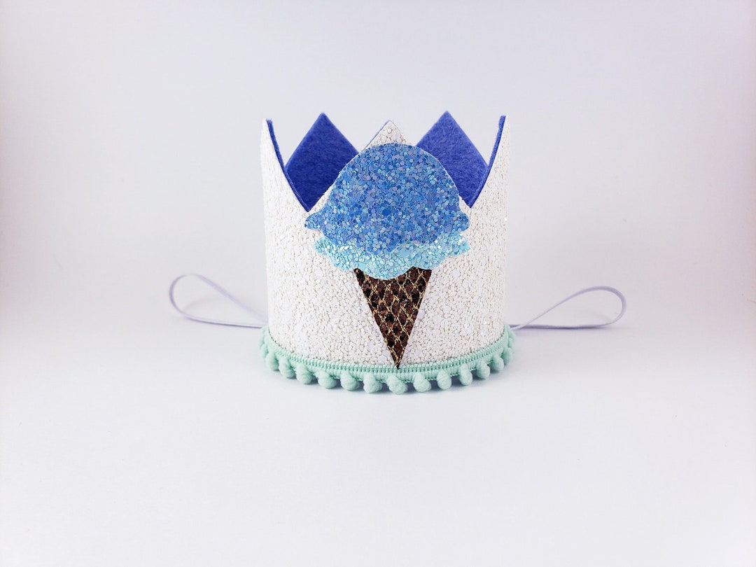 Ice Cream Birthday Crown, Heres the Scoop Birthday, Sweet One Crown ...