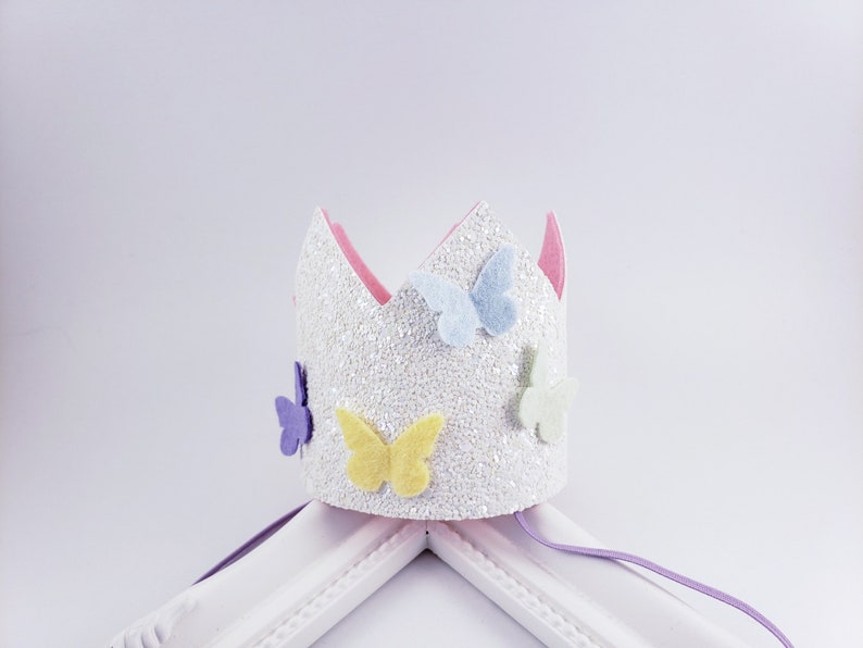Butterfly Birthday Crown Butterfly Birthday Flutter on Over | Etsy
