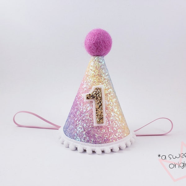 Rainbow Party Hat - Etsy