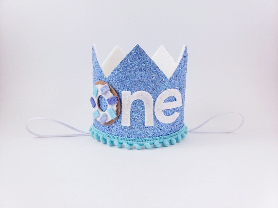 Boy Donut Birthday Crown, Donut Grow up Birthday, Donut Time Crown ...