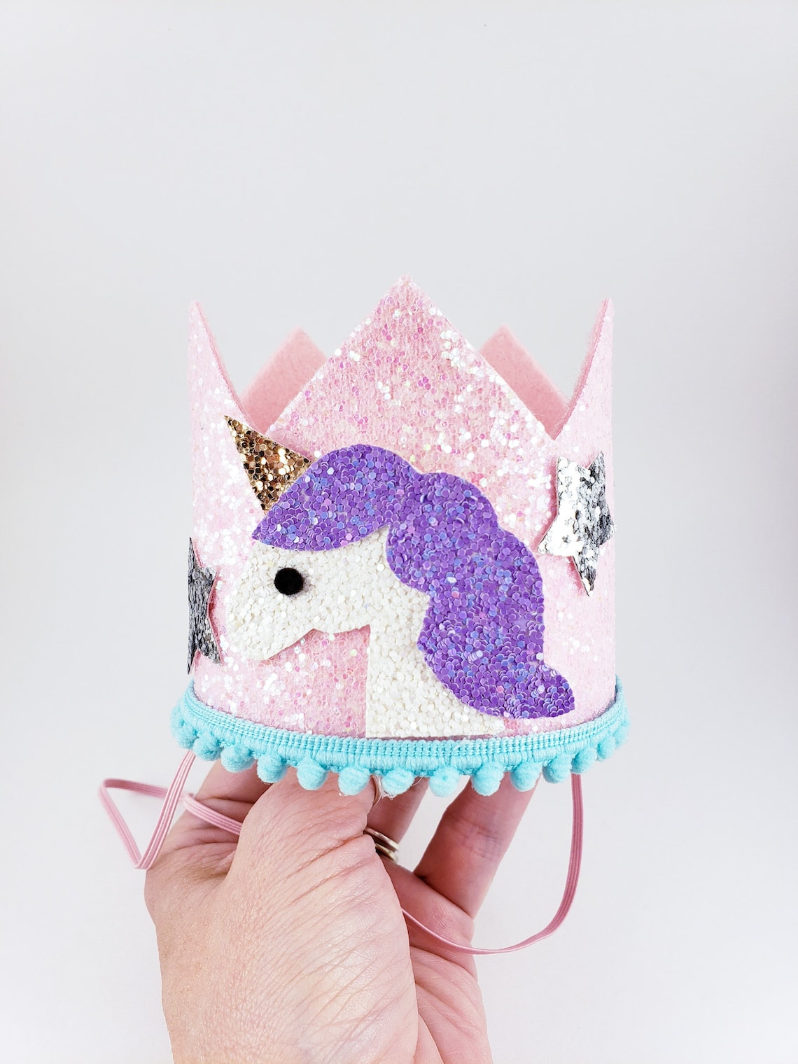 Corona de cumpleaños de unicornio corona de unicornio - Etsy España