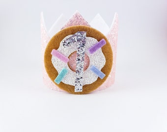 Donut Birthday Crown Donut Grow up Birthday Donut Time | Etsy