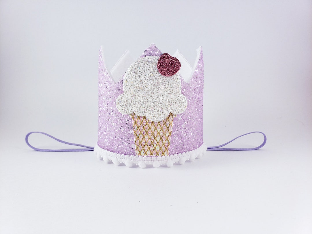 Ice Cream Birthday Crown, Heres the Scoop Birthday, Sweet One Crown ...