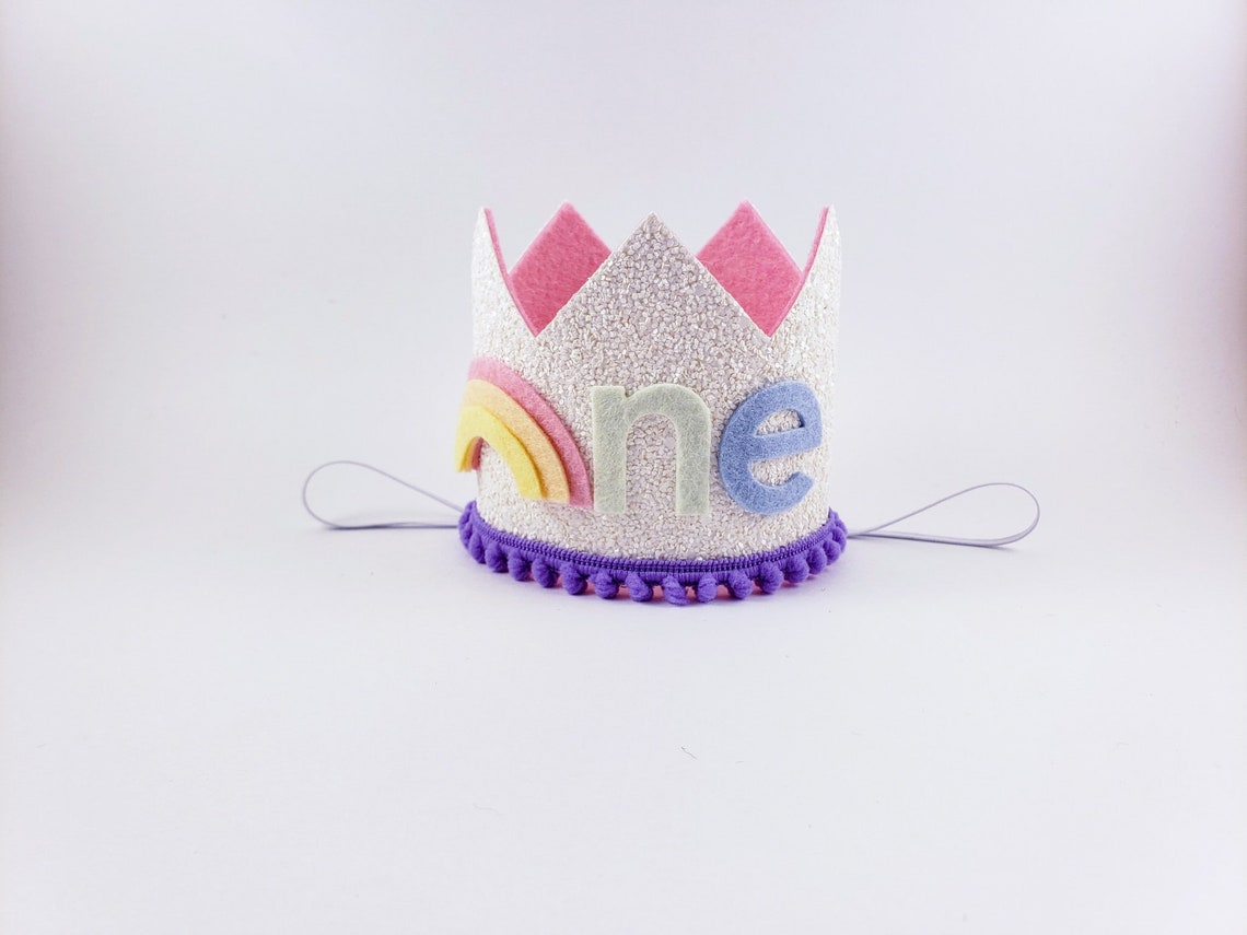 Pastel Rainbow Birthday Crown Rainbow Crown Rainbow Party - Etsy